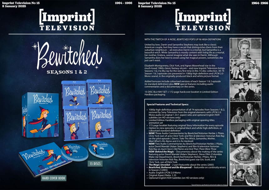 Imprint Television physical releases for January 2025: Bewitched, I Dream of Jeannie - Explosion ...